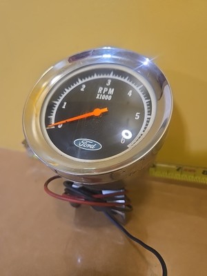 Vintage Faria Ford Tachometer 6000 Rpm Chrome Torino Fairlane Very Nice ...