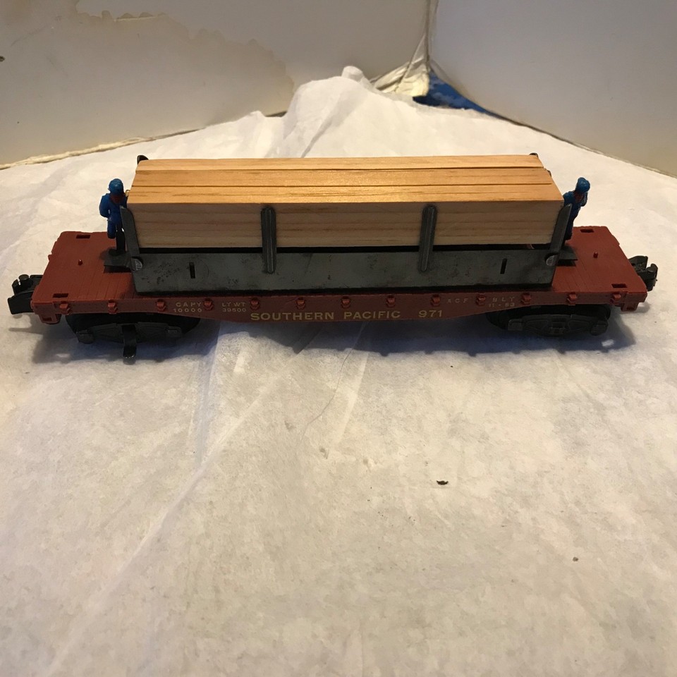 AMERICAN FLYER 971 SOUTHERN PACIFIC LUMBER UNLOADING CAR WITH REPO ...