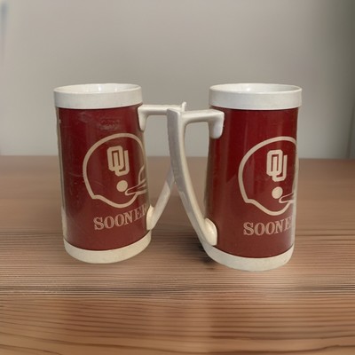 Set of 2 Vintage Thermo Serv Red Oklahoma Sooners OU Cups Mugs | eBay