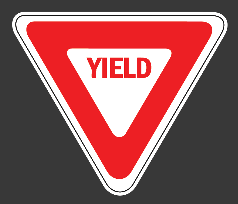 Red Yield Sign Vinyl Decal Car Truck SUV Laptop Yield Sign Sticker | eBay