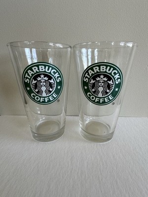 Set Of 2 Starbucks Old Siren Logo Drinking Glass Libbey L Marked #48 ...