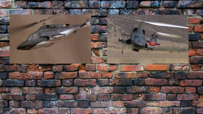 AIRWOLF HELICOPTER flying in Libya vs Redwolf scenes 20"w x 12"h poster ...