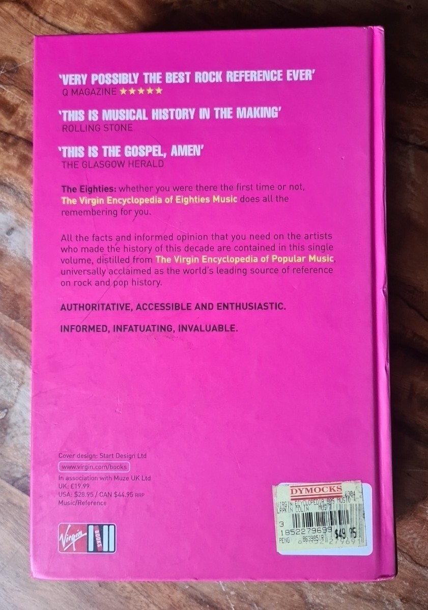 Virgin Encyclopedia Of Eighties Music Reference HB Book Colin Larkin | eBay