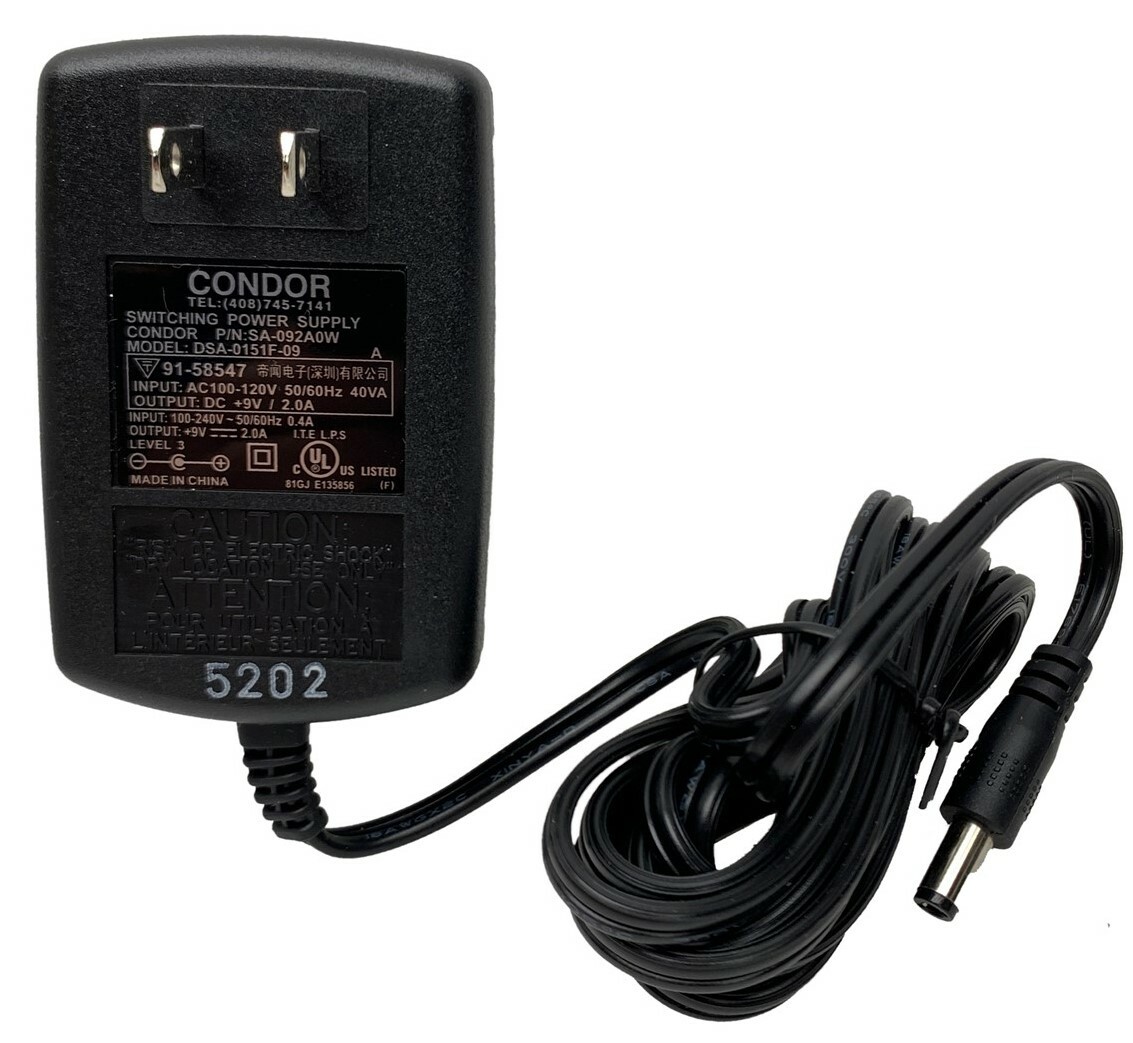 CONDOR MODEL DSA-0151F-09 AC/DC Adapter Charger Cord Switching Power ...