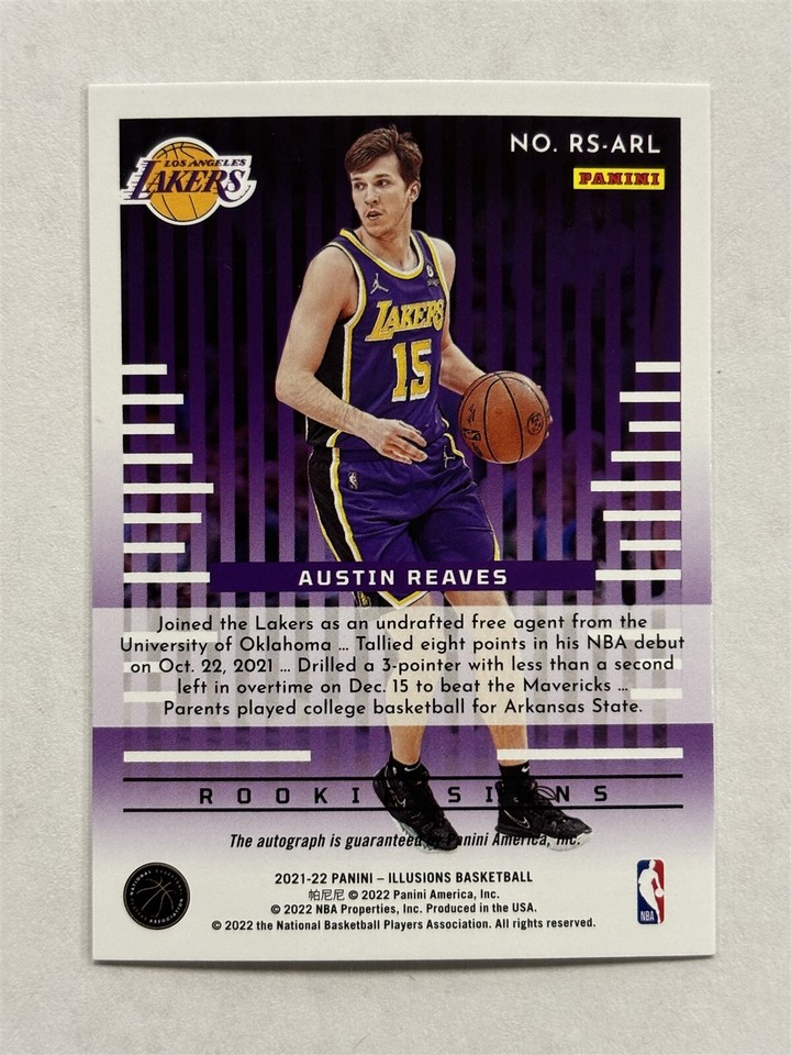 2021-22 ILLUSIONS AUSTIN REAVES AUTOGRAPH RC ROOKIE #/25 LA LAKERS | eBay