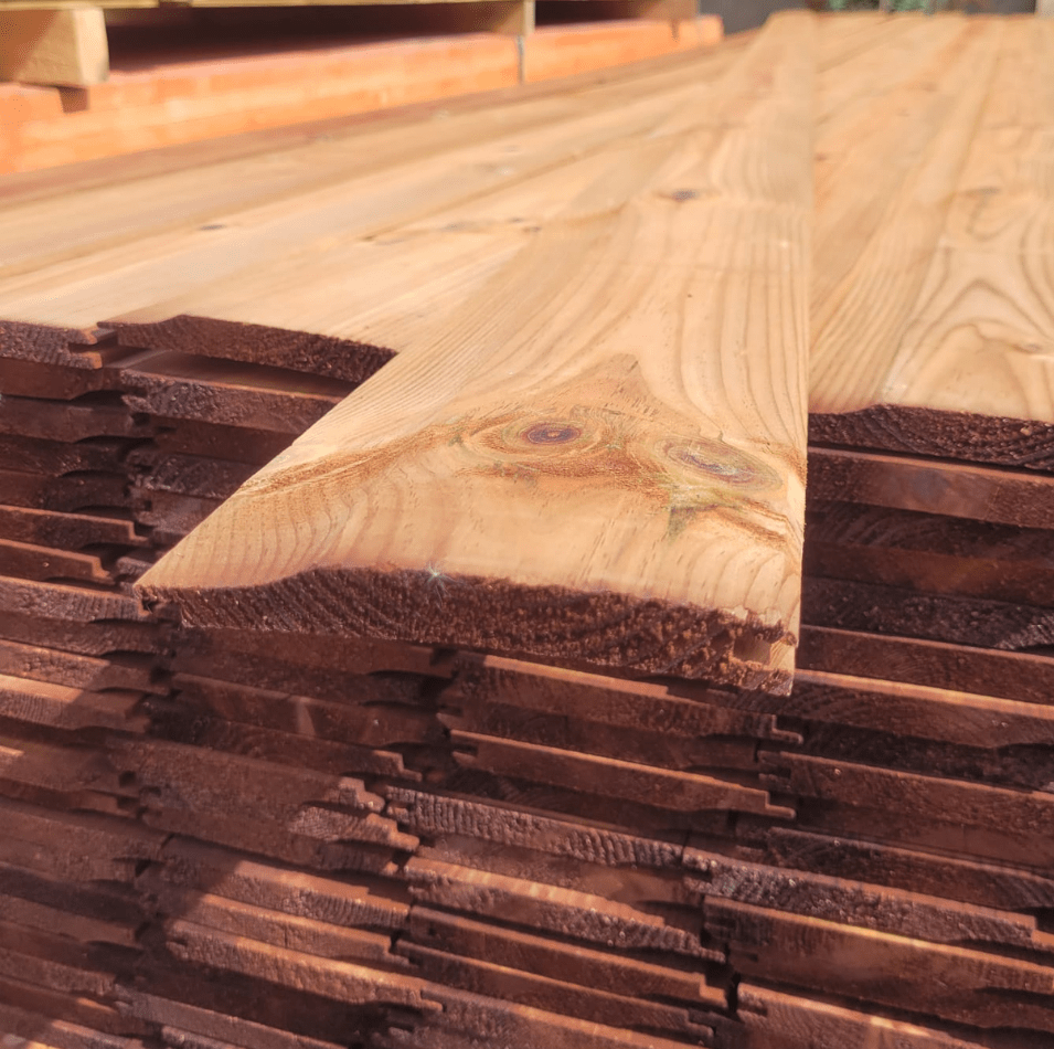 Treated Shiplap Timber Cladding 16x125 mm Weatherboard Tanalised Tongue ...