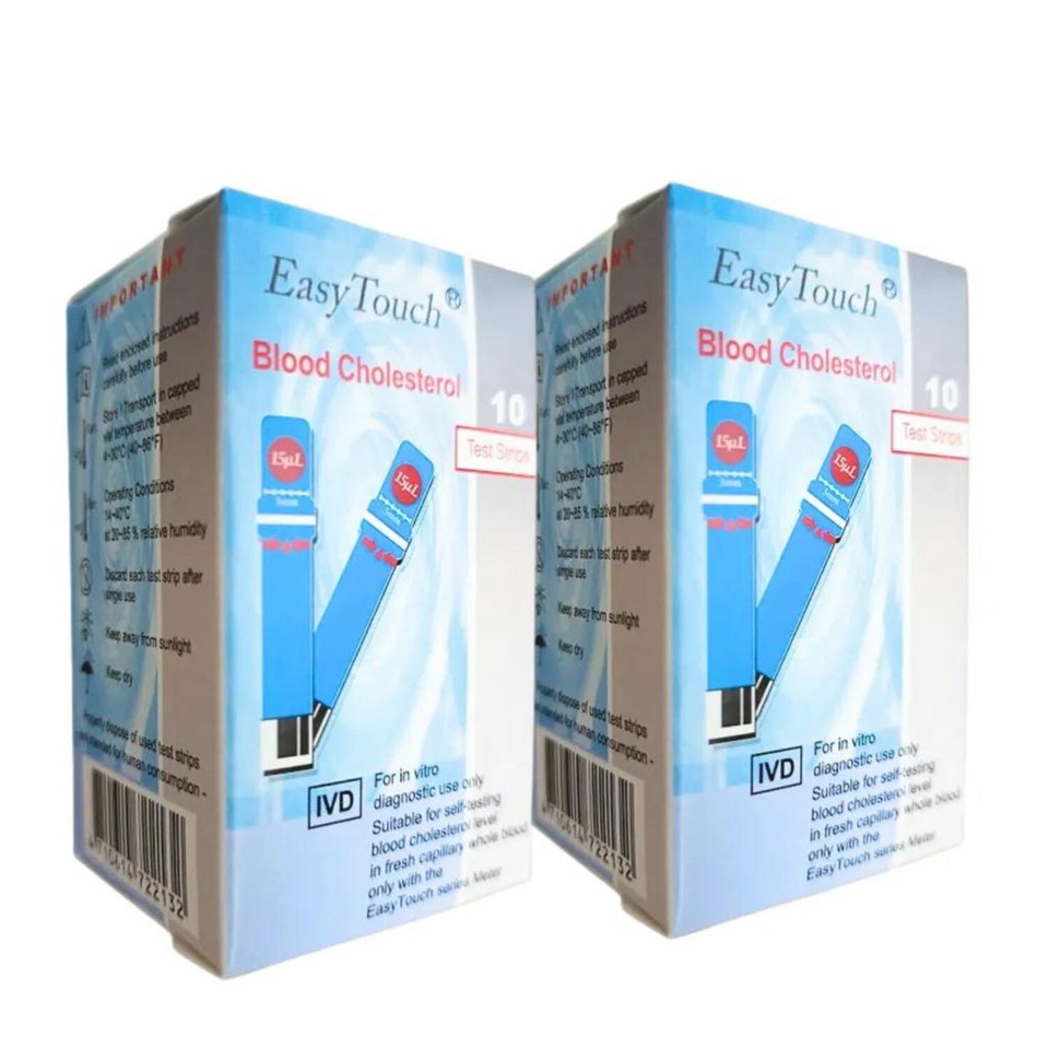 1 box EasyTouch Blood Cholesterol Test Strip 10 Strips(EASYTOUCH GCU ...
