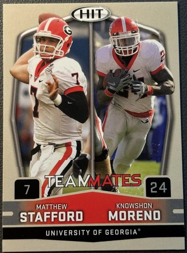 2009 Sage Hit Teammates Matthew Stafford & Knowshon Moreno #56 ROOKIE ...