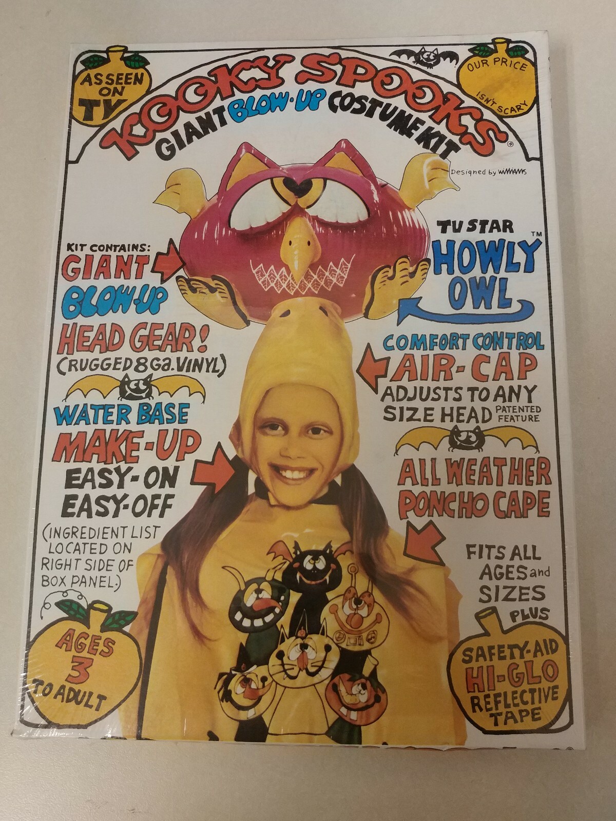 Vintage Kooky Spooks Costume! HOWLY OWL! Giant Blow-Up Costume Kit ...