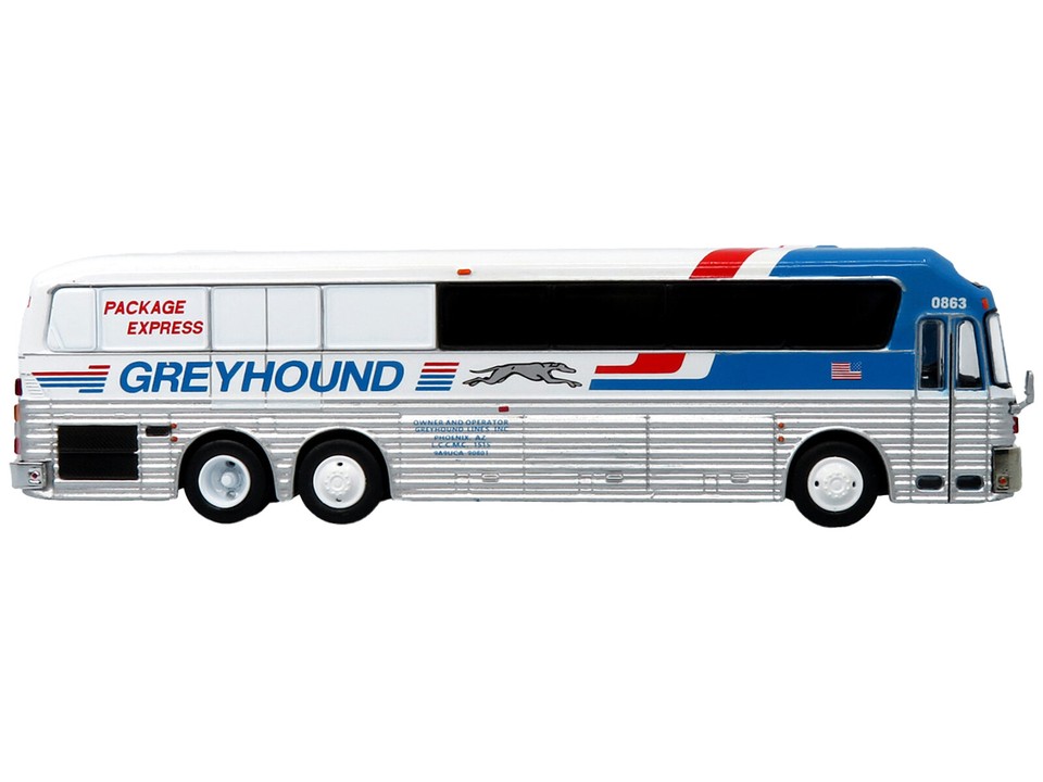 1/87 1984 Eagle Model 10 Bus Greyhound Package Express White Blue | eBay