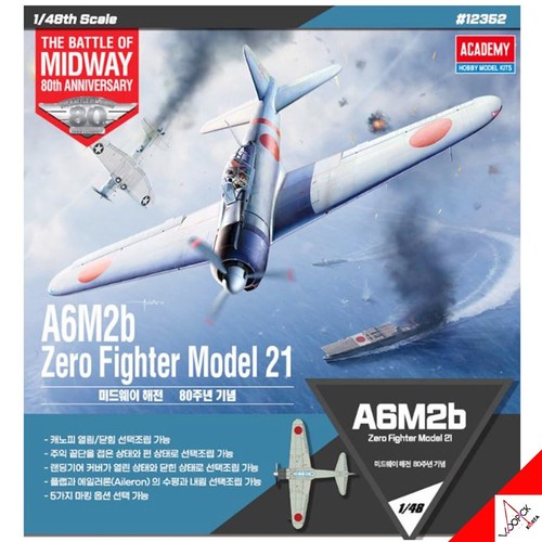 Academy 1/48 A6M2b Zero Fighter Model 21 Battle Of Midway 80th Model ...