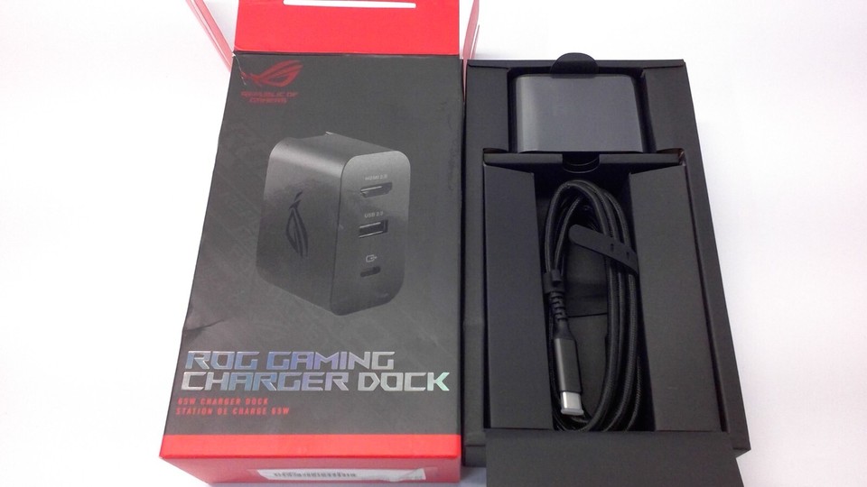 ASUS ROG 65W - Gaming Charger Dock - AC65-03 - Ally Type C - UK/EU/US ...