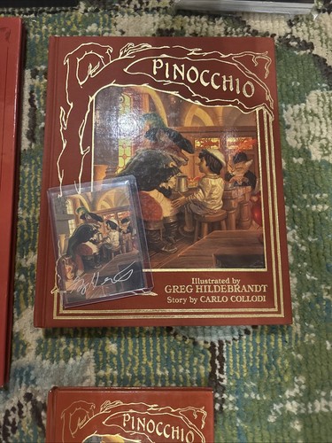 Greg Hildebrandt’s X4 Autographs 3 Cards , 1 Book Pinocchio Carlo ...