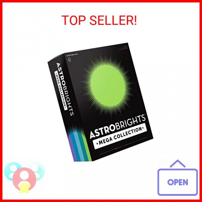 Astrobrights Mega Collection, Colored Cardstock,"Frosty" 5-Color ...