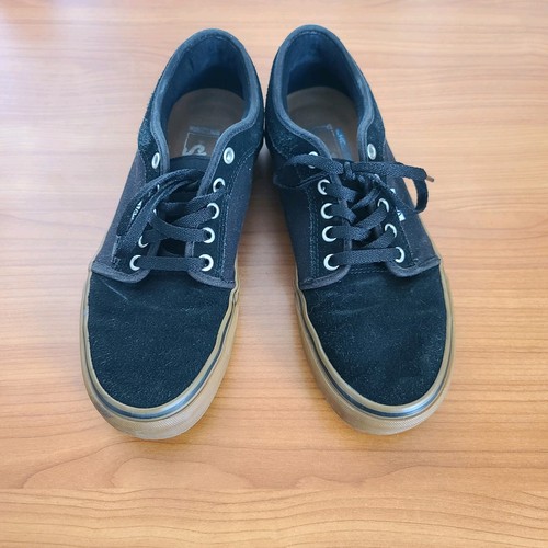 Vans Men's Chukka Low Pro Black Gum White Canvas Suede Skate shoes Size ...
