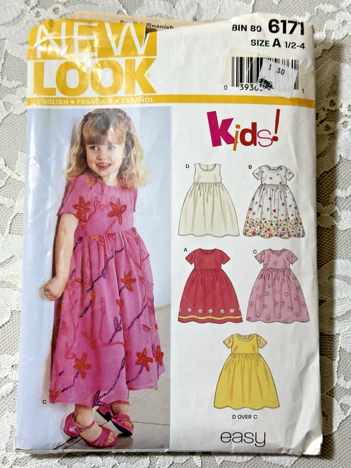 Simplicity Little Girls Dress Patterns Size 1/2,1,2,3,4 Lot of 2 Cut | eBay