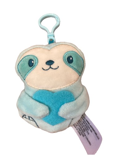 Animal Adventure Blue Sloth Stuffed Plush Doll Toy Clip On Keychain ...