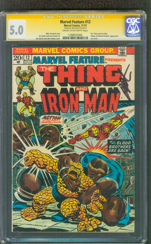 Marvel Feature 12 CGC SS 5.0 Jim Starlin Iron Man v Thanos 11/1973 ...