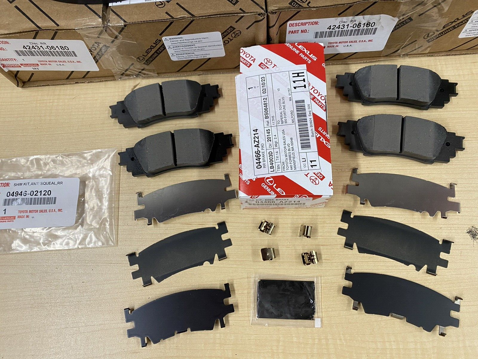 2019-2024 TOYOTA RAV4 OEM NEW REAR BRAKE KIT ROTORS TCMC PADS & SHIMS ...