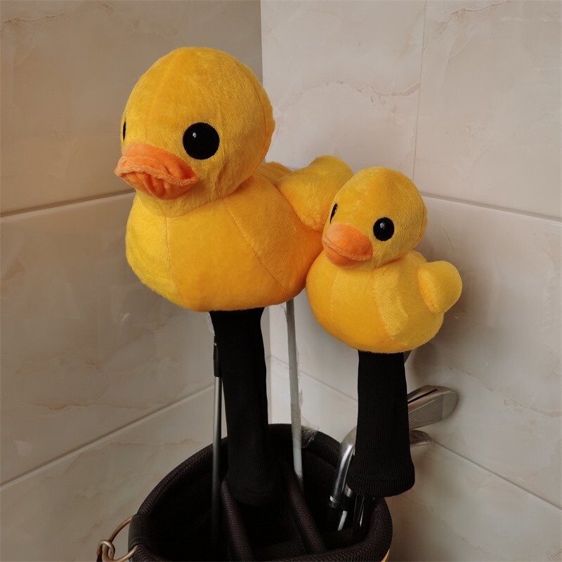Cartoon Big Yellow Duck Driver Small Yellow Duck Fairway Wood Headcover ...