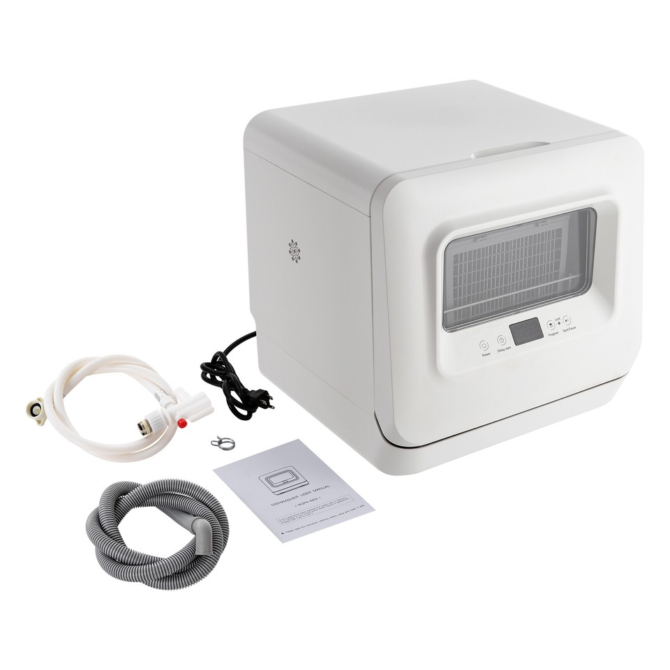 Portable Compact Countertop Mini Dishwasher with Water Tank Leak-Proof ...