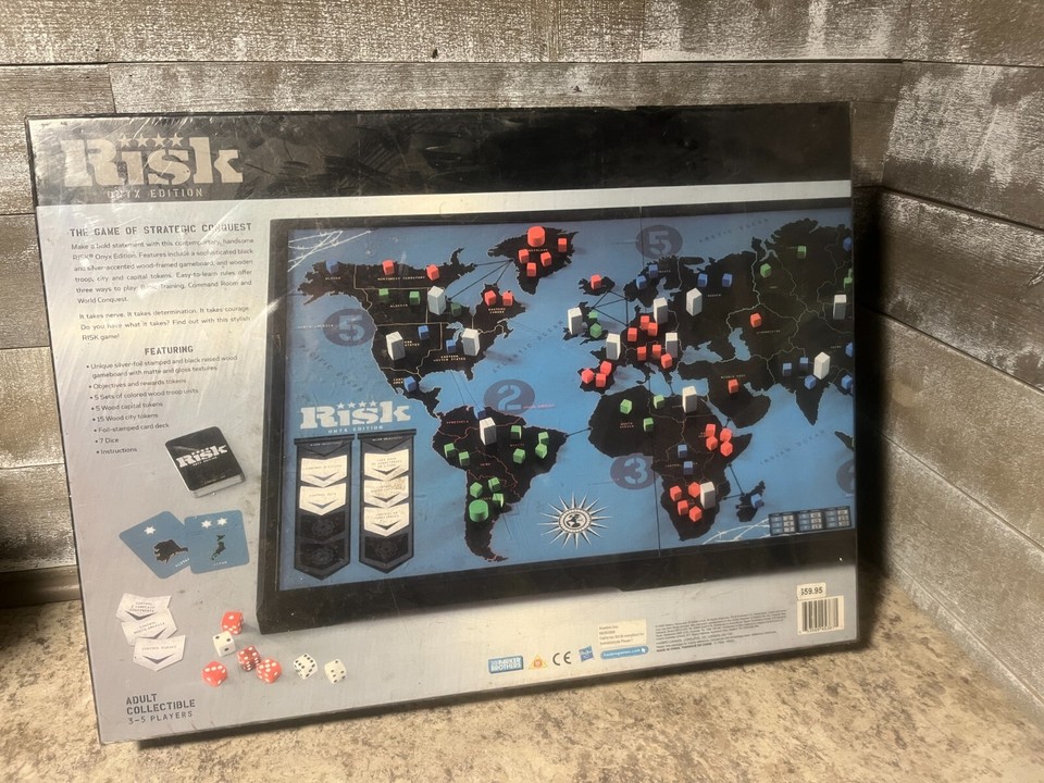 Risk Onyx Edition Strategy Board Game, Parker Brothers, Factory Sealed ...