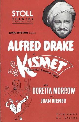 Alfred Drake "KISMET" Doretta Morrow / Juliet Prowse 1955 London Cast ...