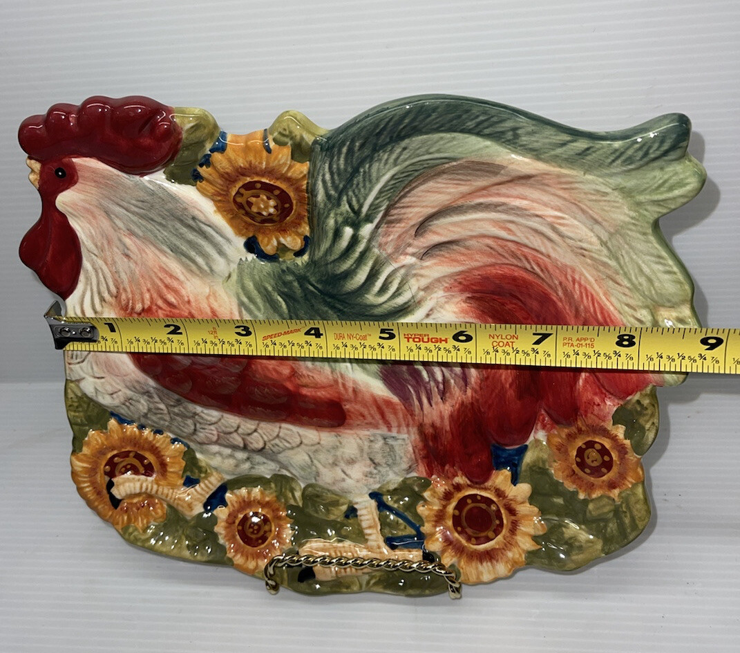 Susan Winget Rooster Chicken Plate Cracker Barrel Country 8 .5 “ inch ...