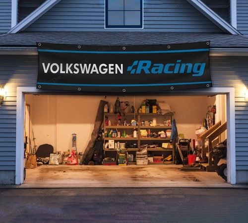 Volkswagen Racing 2x8 ft Banner VW Jetta Passat Golf GTI Man Cave Wall ...