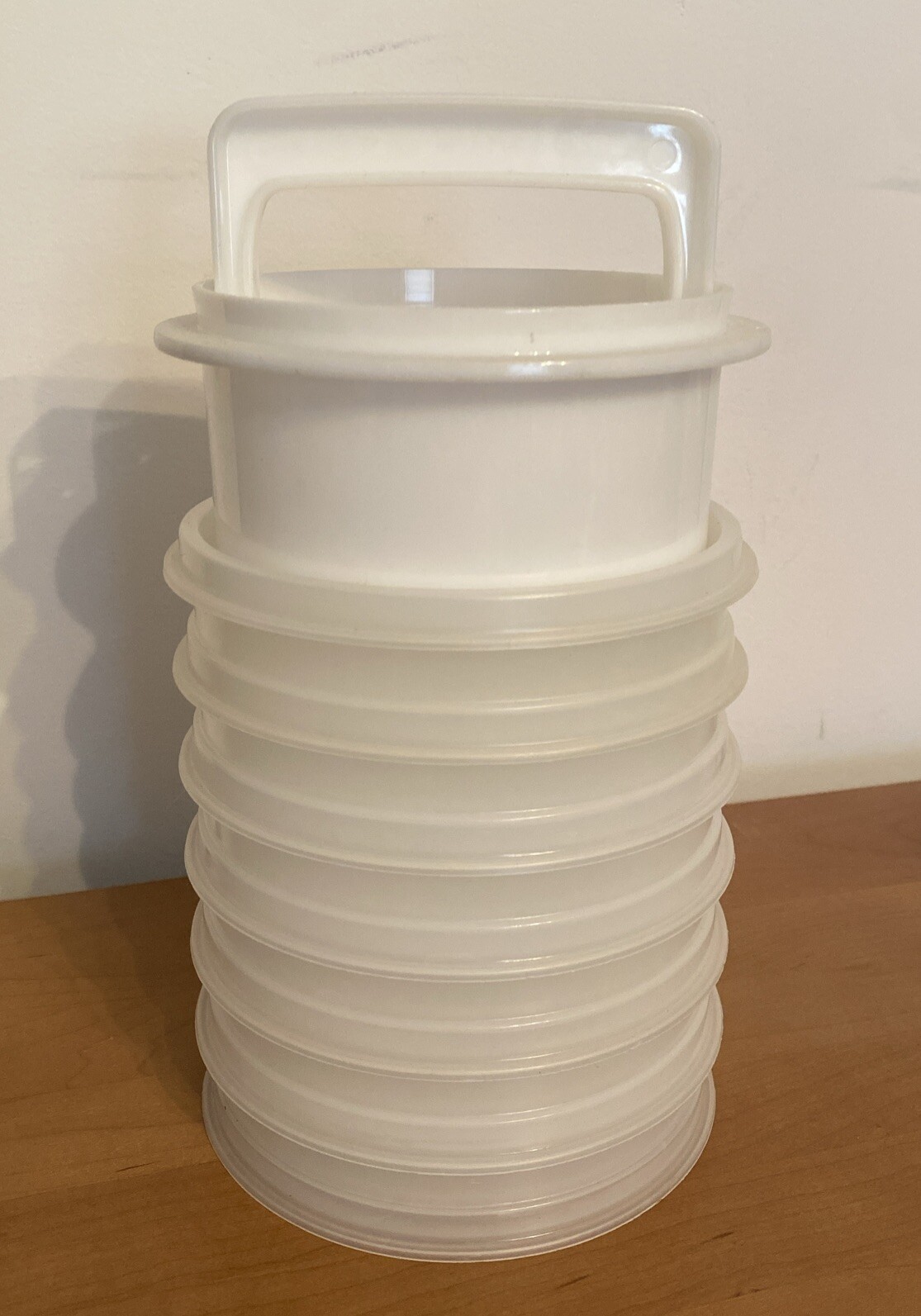 Vintage Tupperware Hamburger Press with Collar & (6) Stack Freezer ...
