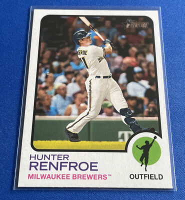 2022 Topps Heritage #156 Hunter Renfroe Milwaukee Brewers | eBay