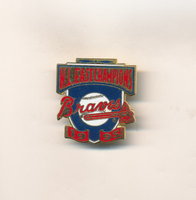 1995 Atlanta Braves NL East Champs MLB Baseball Pin | eBay