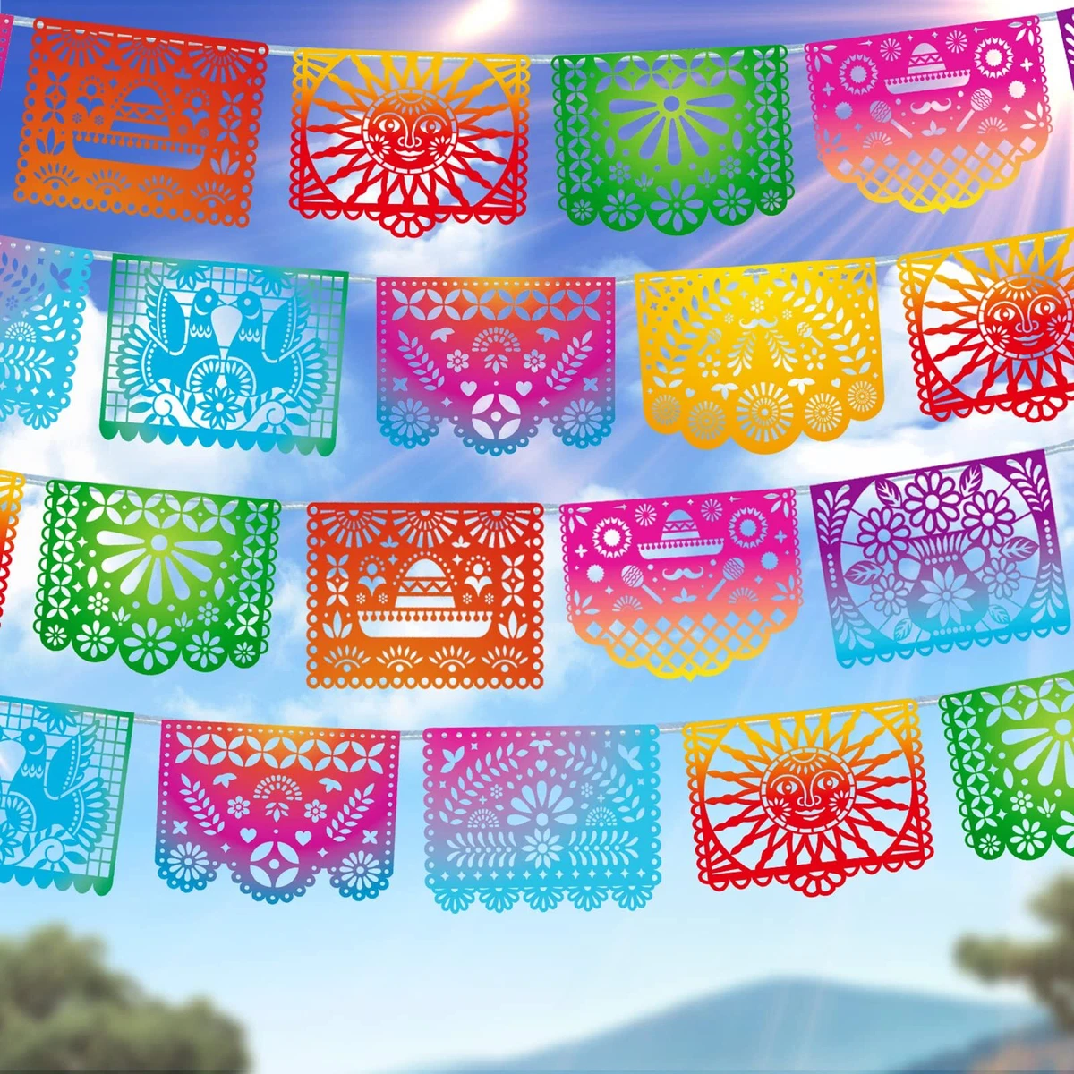 Papel Picado Banner Cinco De Mayo
