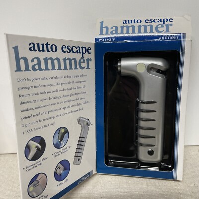 Silver Auto Escape Hammer Rescue Tool Survival Gear | eBay