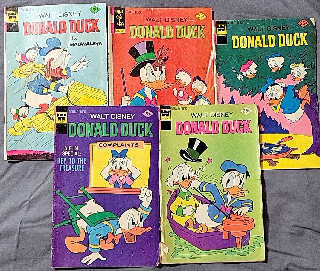 Vintage Lot of 5 Walt Disney's Donald Duck Comic Books 1975-1976 - Good ...