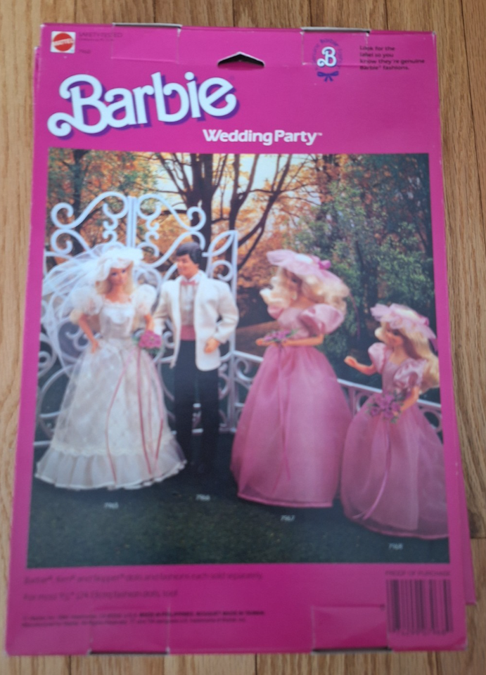 Vintage Barbie Wedding Party Fashions #7968 1984 Mattel | eBay