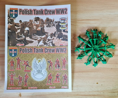 ORION 72065 WWII POLISH TANK CREW 1/72 Model Kit - 1 UNBOXED SPRUE 12 ...