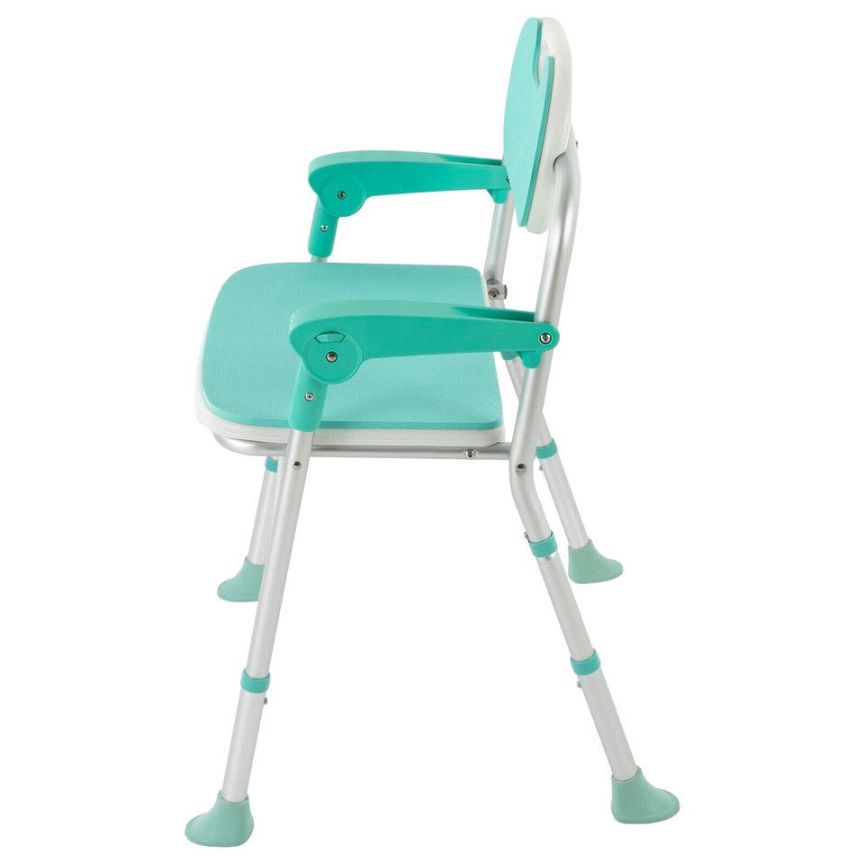275lbs Foldable Shower Seat Folding Bath Chair Heavy Duty Shower Chair ...