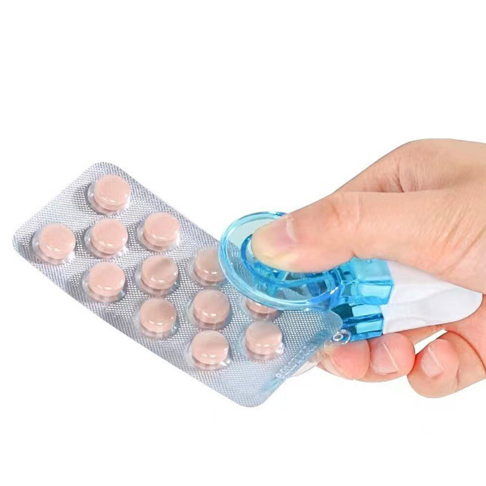 10X Portable Pill Taker Remover Tablet Pills Blister Pack Opener ...