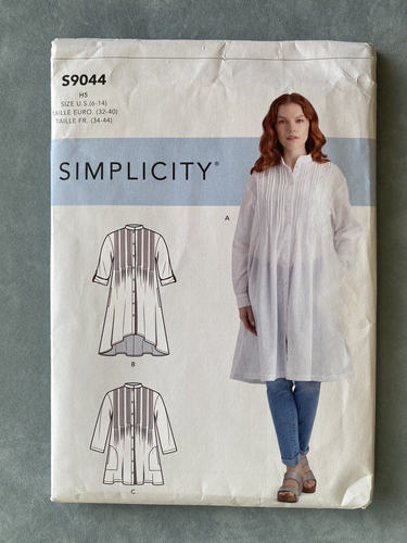 Simplicity S9044 Top Long Shirt Sleeve Variations Sewing Pattern 6-14 ...