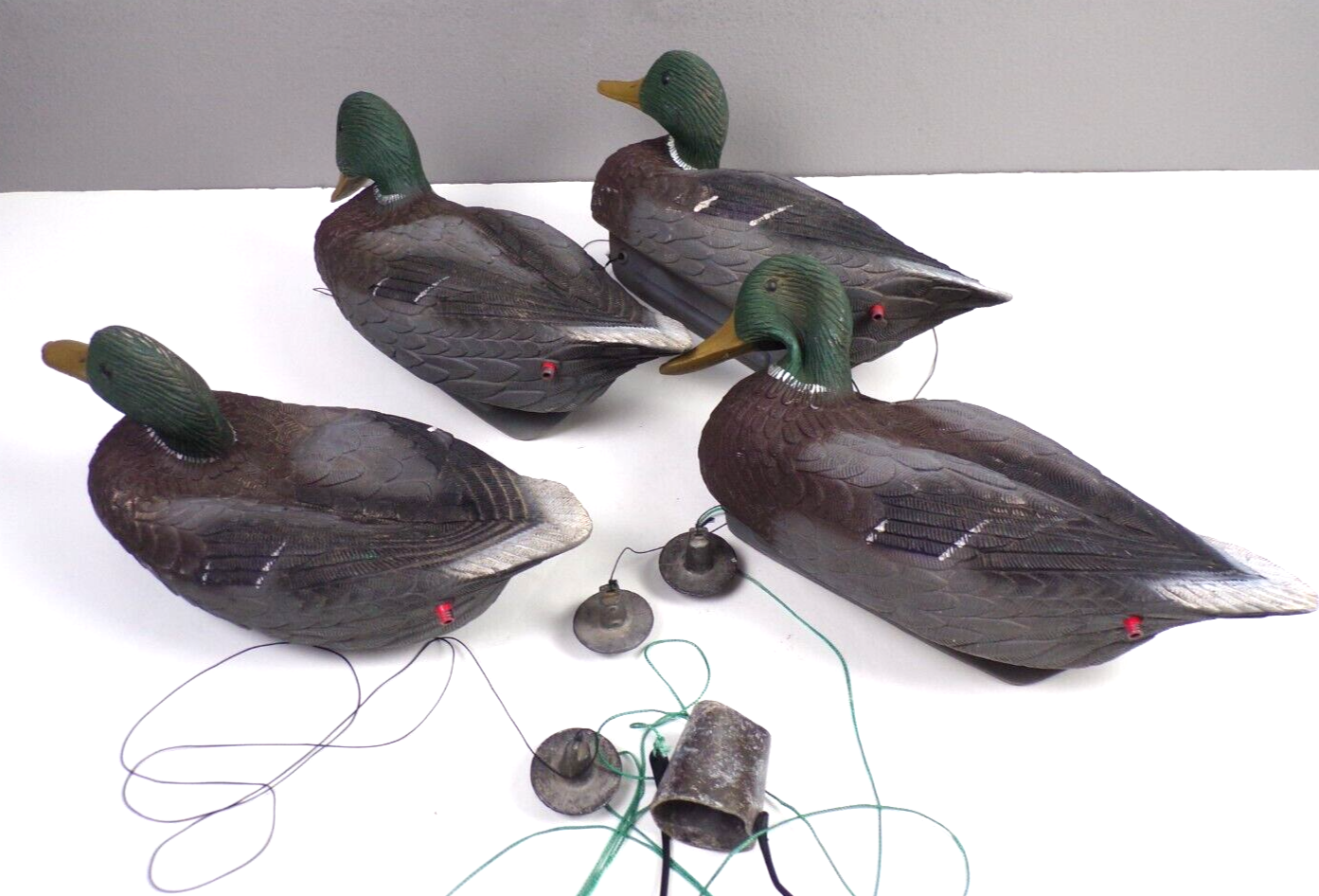 Vintage Inflatable Rubber Mallard Duck Decoys 14 1/4" Long Lot of 4 ...