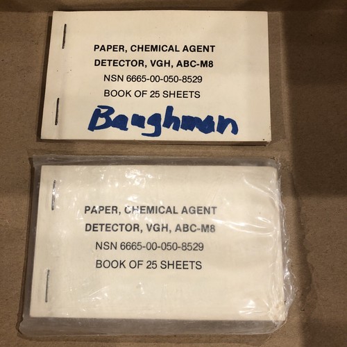 M8 Chemical Agent Detector (CAD) Paper - Booklet of 25 Sheets (50 ...
