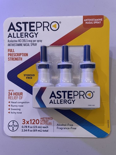 ASTEPRO Allergy Antihistamine Nasal Spray - 120 Metered Sprays, Pack of ...