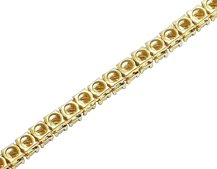 Men's Genuine Diamond 1 Row Chain Necklace in Sterling Silver 1.75 ...