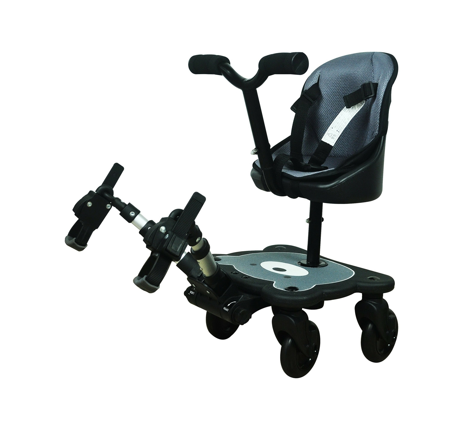 Englacha 2-in-1 Cozy 4-Wheel Rider, Black - Child Rider Stroller ...