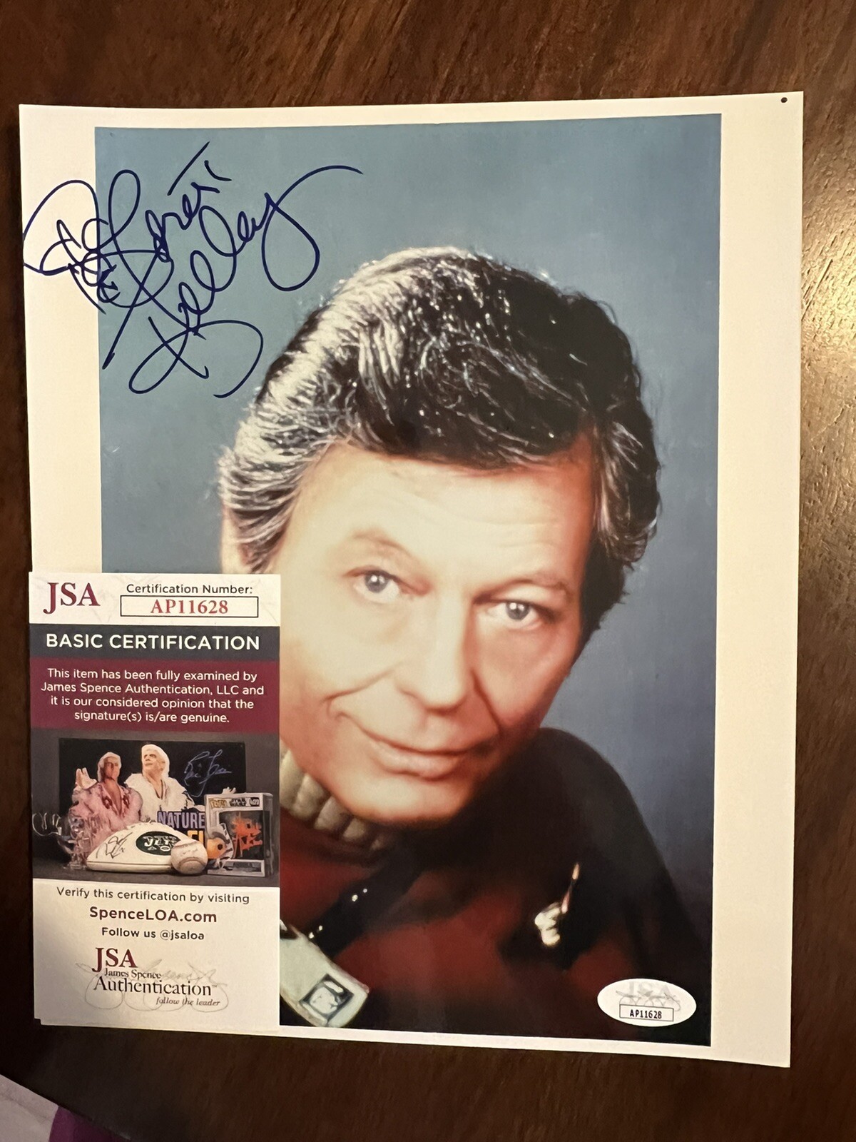 DEFOREST KELLEY HAND SIGNED IN PERSON AUTOGRAPHED DR MCOY STAR TREK ...