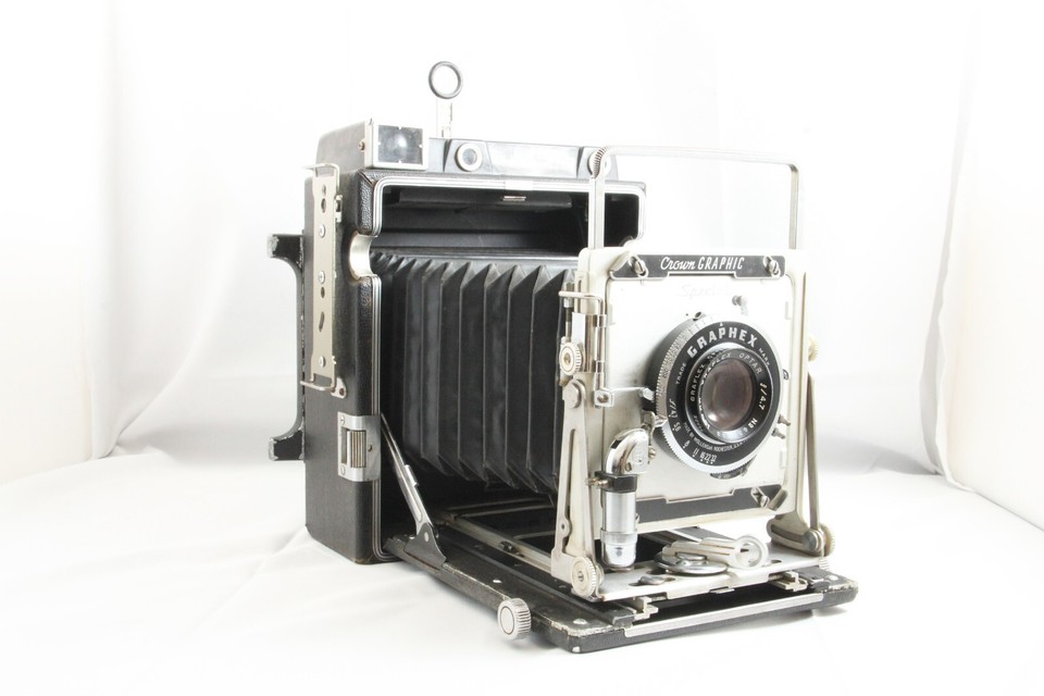 Graflex Crown Graphic 4x5 Large Format Camera w/GRAFLEX OPTAR 135mm F4 ...