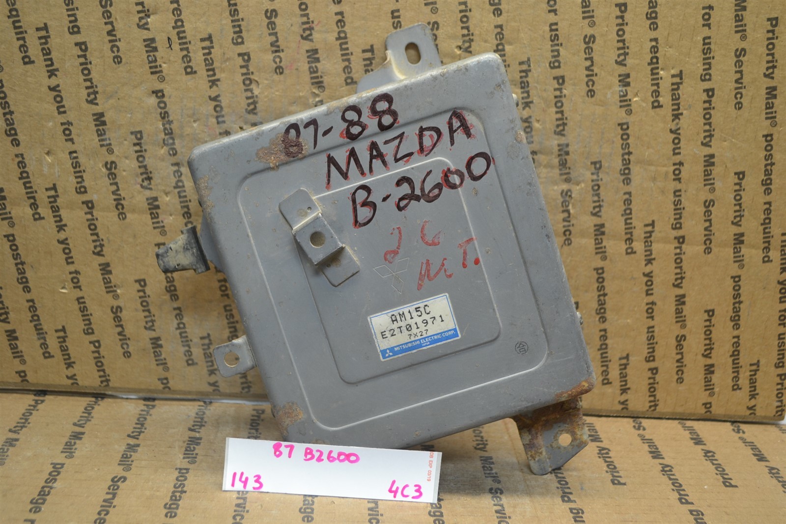 1987 1988 Mazda B-2600 B2600 Engine Control Unit ECU E2T01971 Module ...