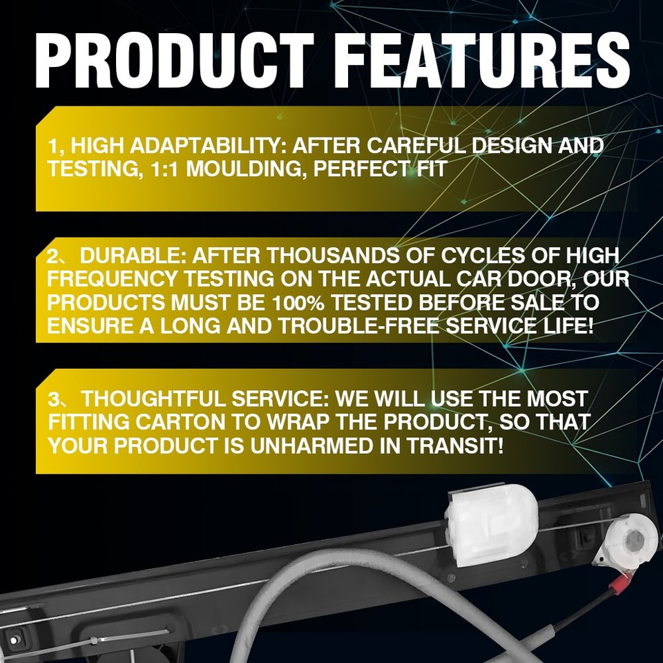 Fit JAGUAR XF X250 08-15 Electric Window Regulator Driver Side Front RH ...