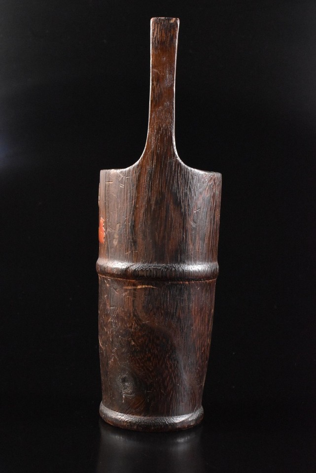 F7514: Japanese Wooden Lacquer ware Flower gold lacquer pattern Tab ...